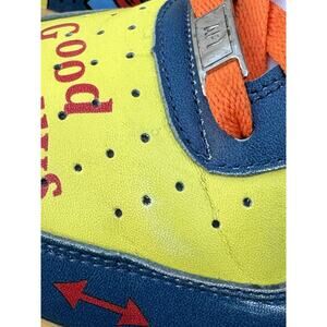 Nike | Shoes | Blue Yellow Dripping Blood Swoosh Custom Nike Air Force ...